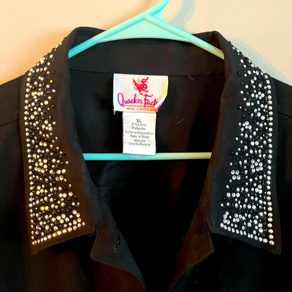 Quacker Factory | Jackets & Coats | Quacker Factory Black Jacket With ...